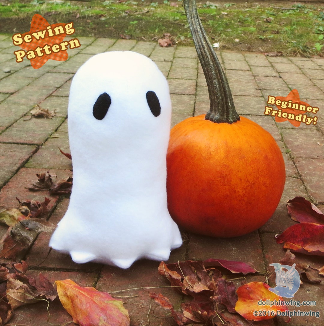 Halloween Ghost Plushie, PDF Sewing Pattern, Ghost Plush Pattern ...