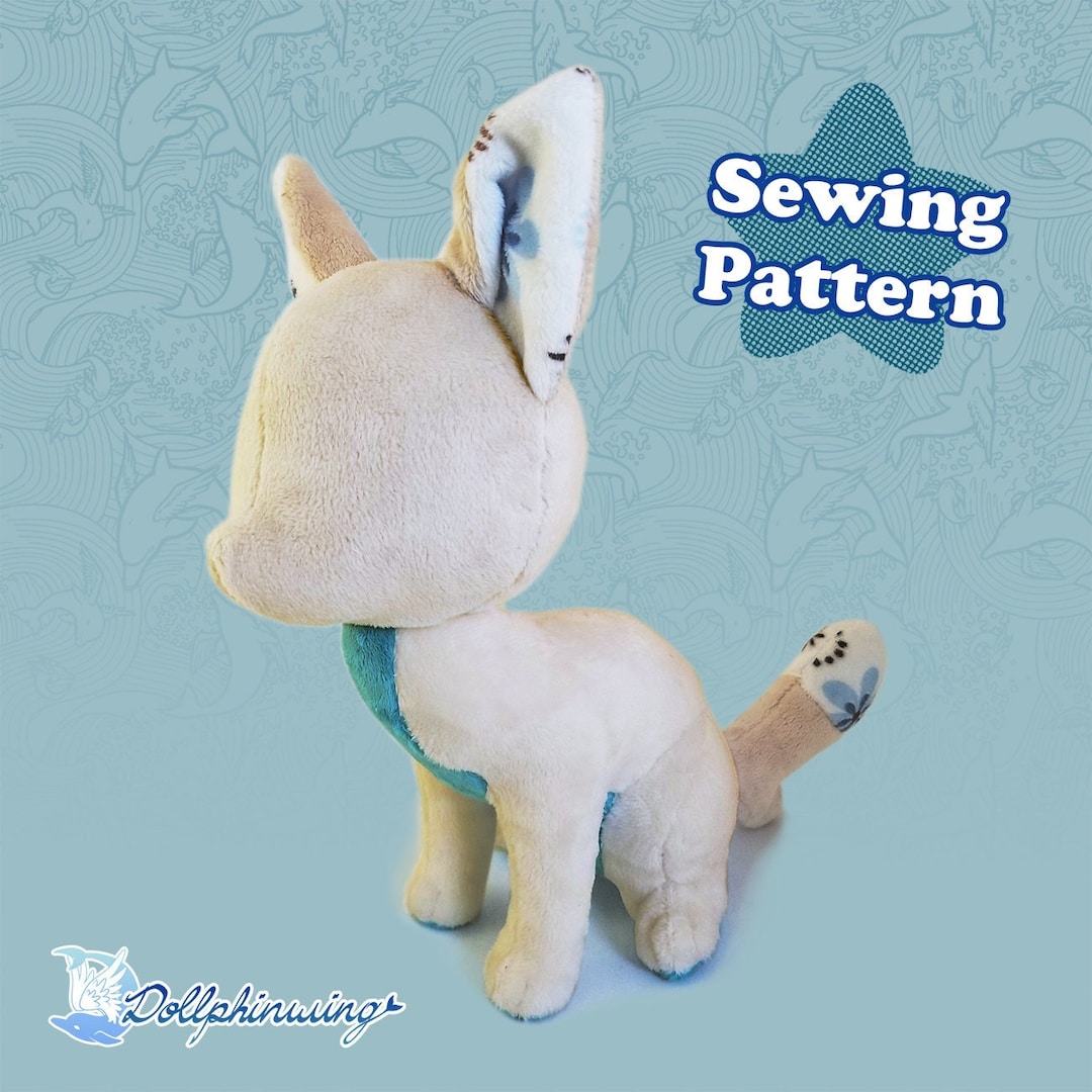 Sitting Fox Plushie Sewing Pattern, Digital Download Pattern for Fox ...