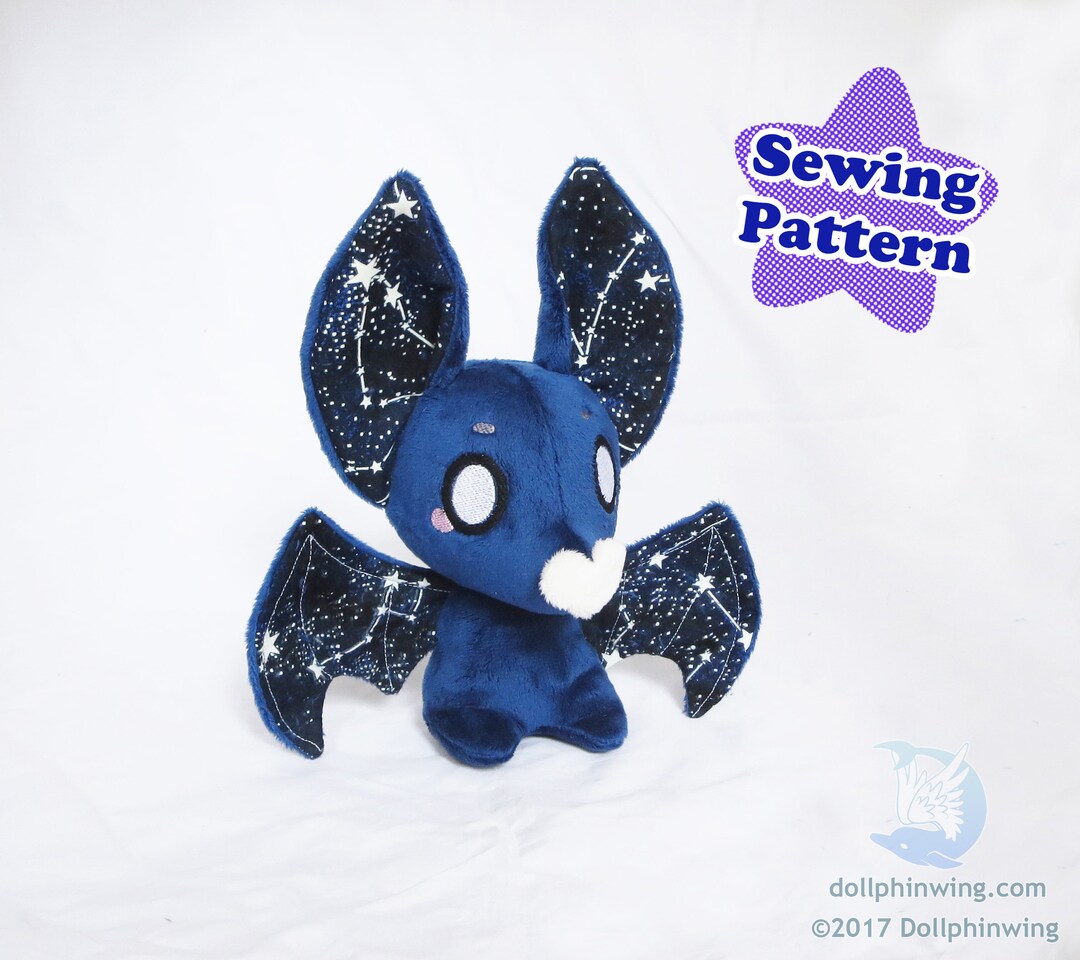 Bat Plushie Sewing Pattern Digital PDF, Bat Plush Pattern, Halloween ...