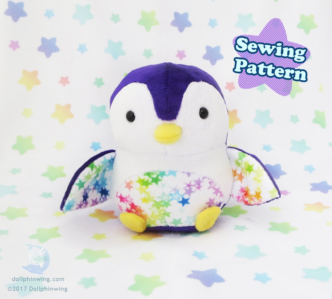Penguin Plush Sewing Pattern Fat Penguin Plushie Kawaii | Etsy