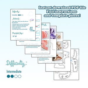 Sitting Chibi Plushie Doll Sewing Pattern, PDF Pattern Download, Chibi ...