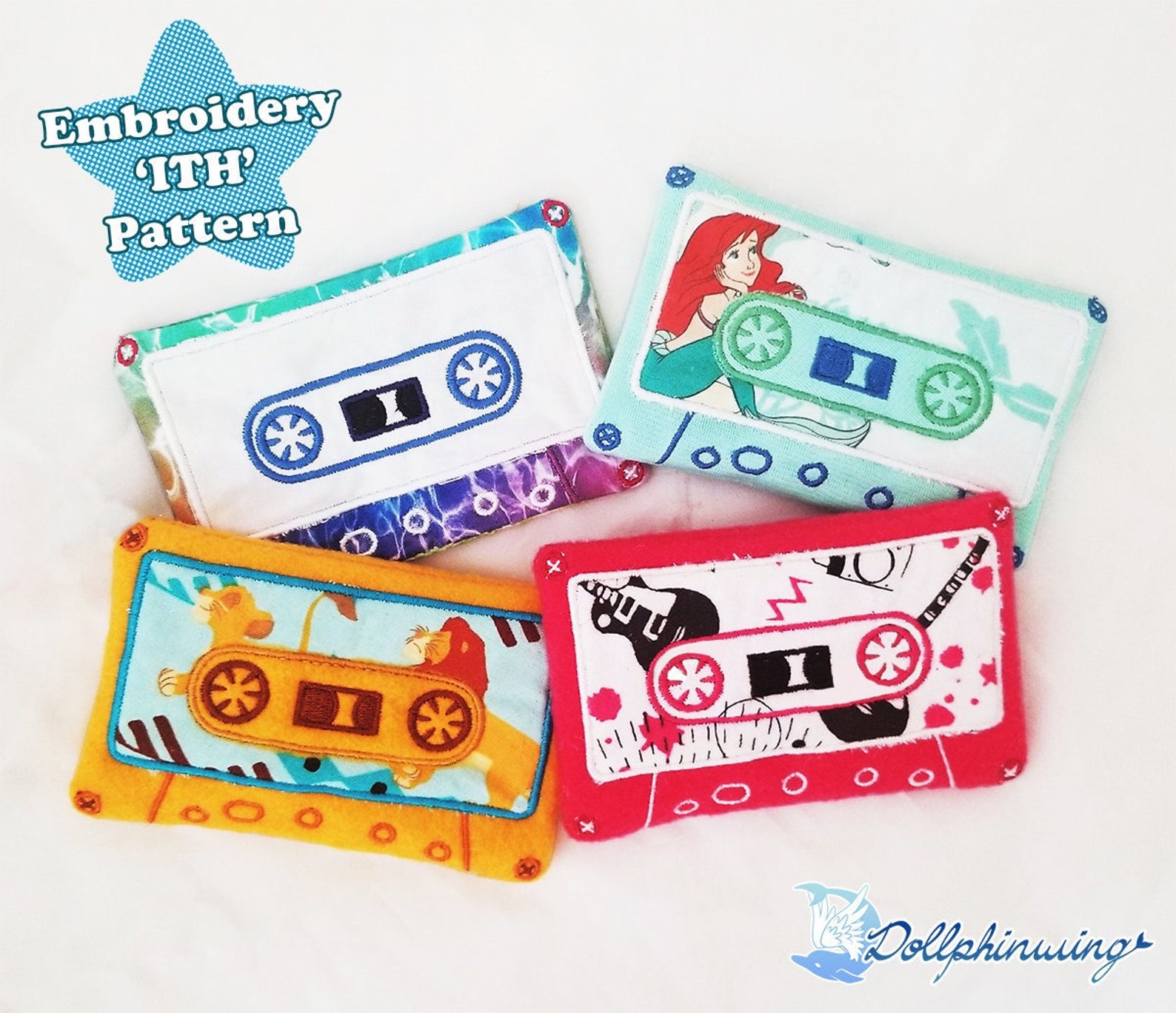 Cassette Tape in the Hoop Embroidery File, ITH Embroidery Pattern ...