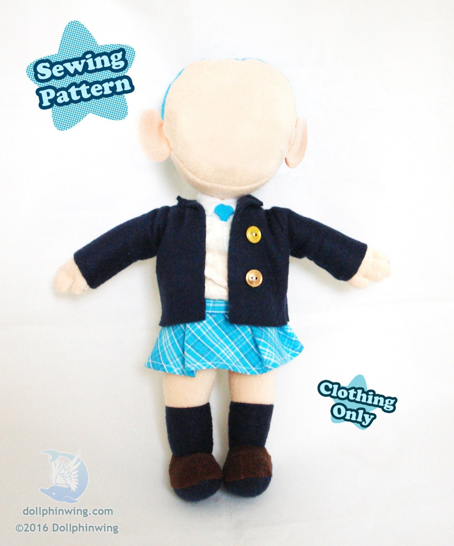 Chibi Doll Clothes Sewing Pattern Seifuku School Uniform - Etsy
