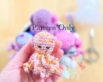 No-sew-octo Crochet Pattern Amigurumi Mini Octopus Pocket Octo - Etsy