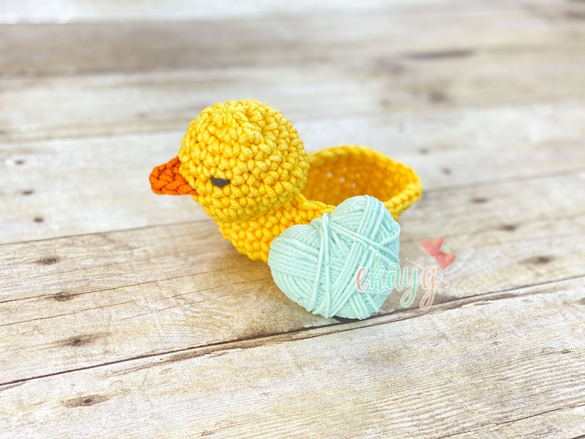Crochet Pattern, Ducky Scrubby, Duck Basket - Etsy