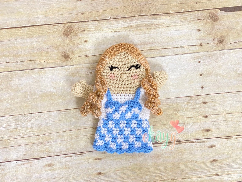 Crochet Pattern Dorothy Hand Puppet the Wonderful Wizard of | Etsy