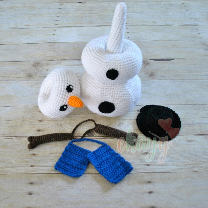 Crochet Pattern Snowman Stacking Rings Toy - Etsy
