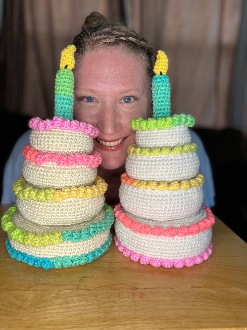 Crochet Pattern Birthday Cake Stacking Rings Toy Pattern - Etsy