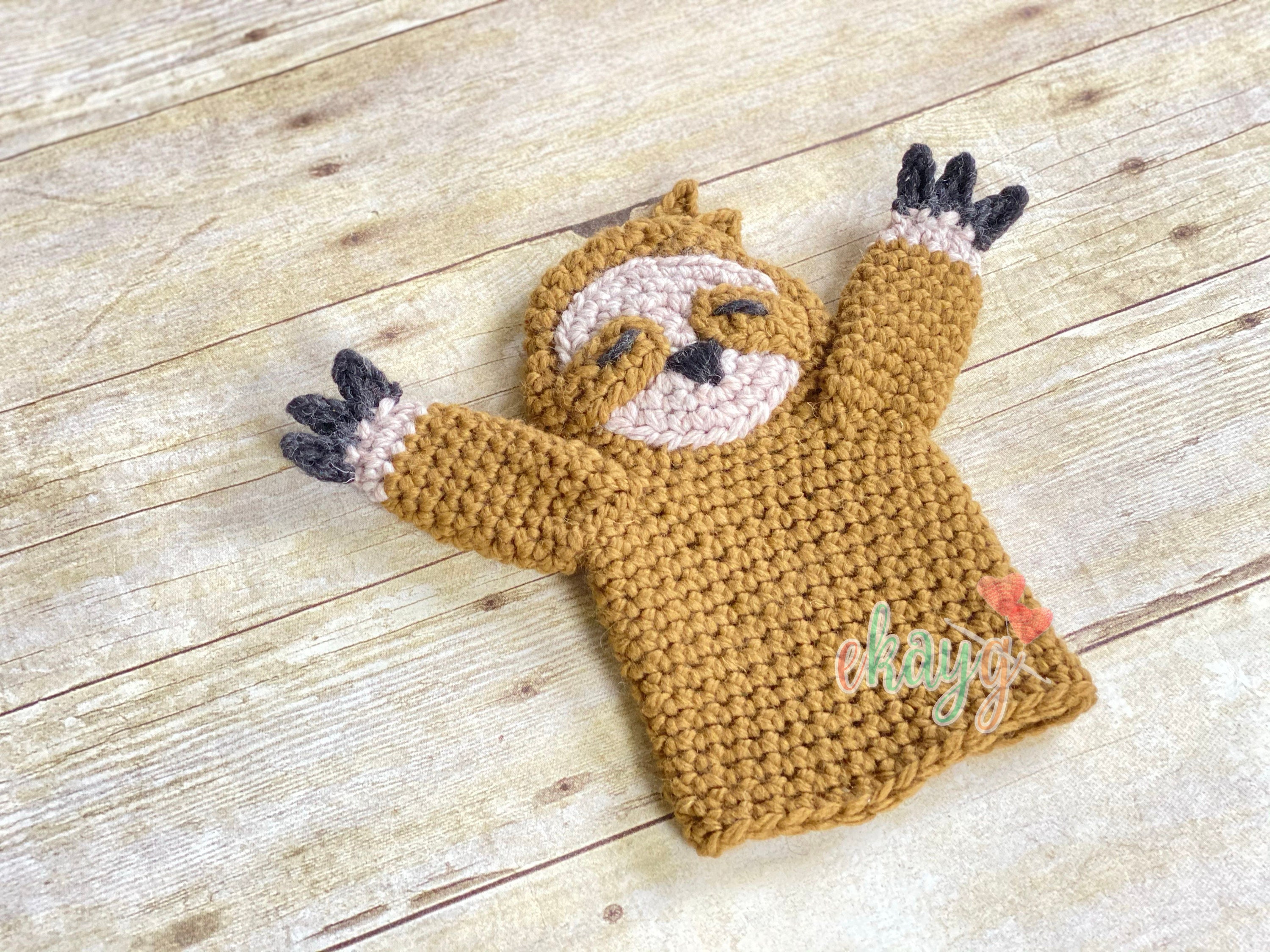 Crochet Pattern, Sloth Hand Puppet - Etsy Canada