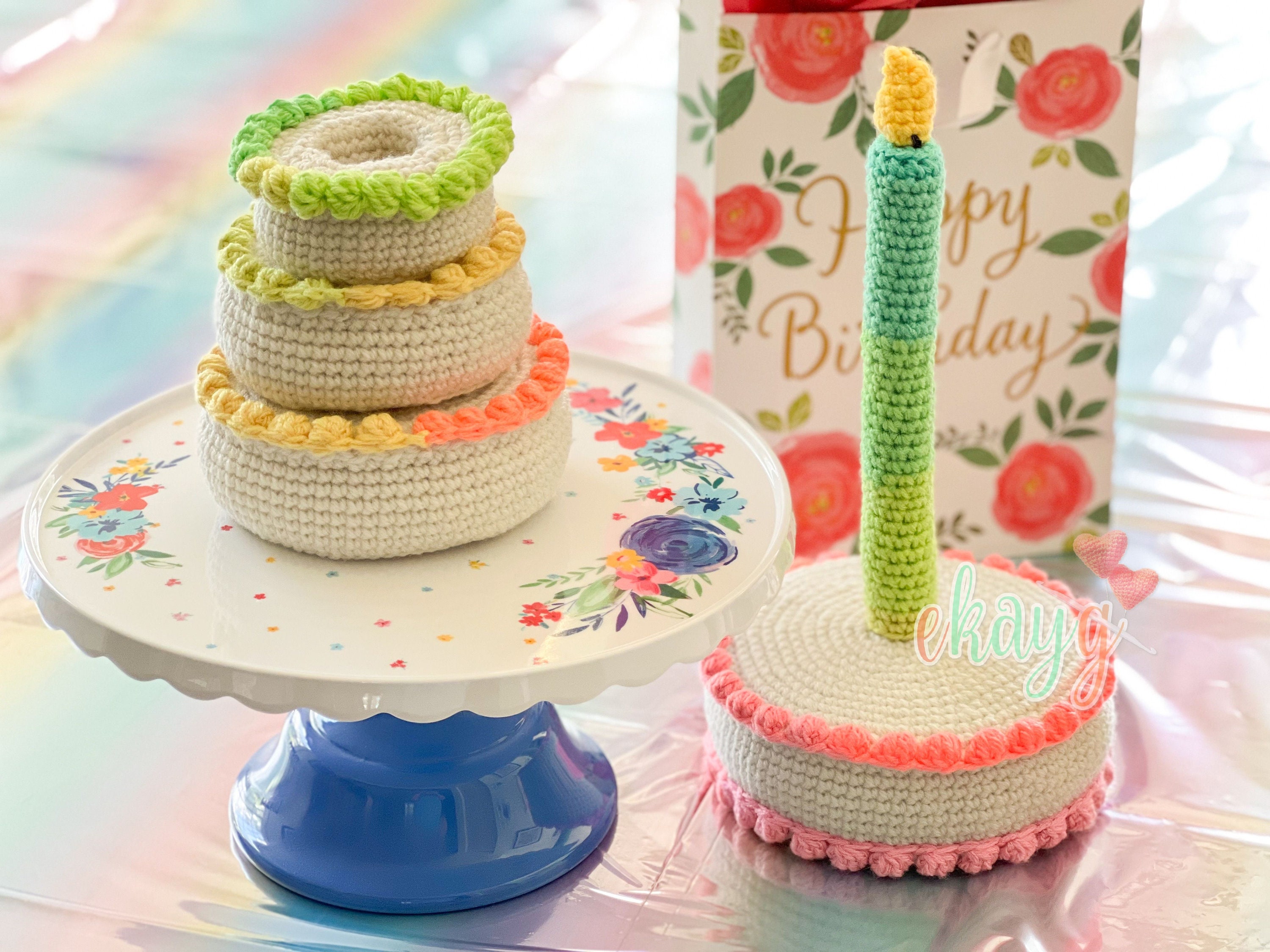Crochet Pattern Birthday Cake Stacking Rings Toy Pattern - Etsy