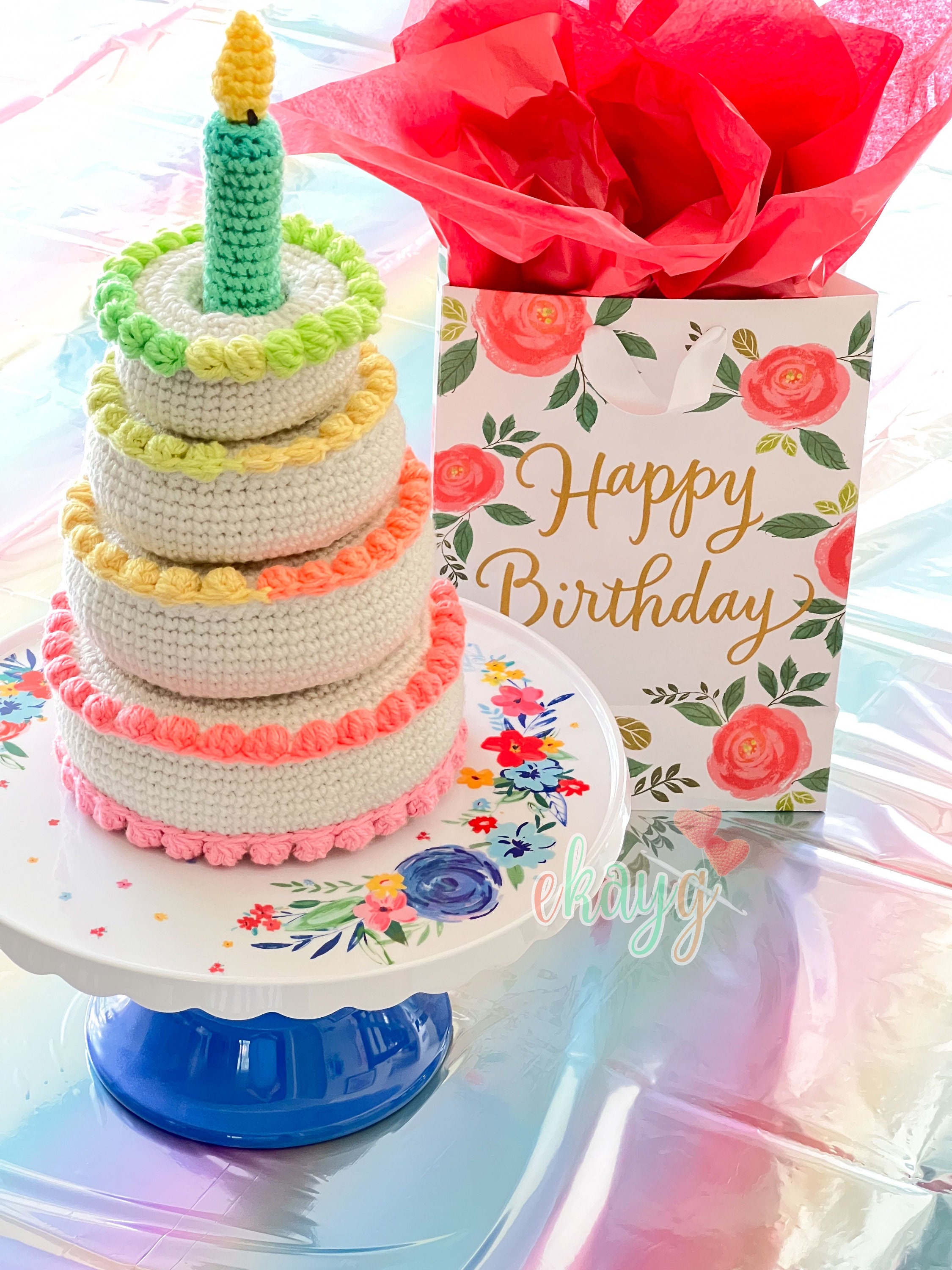 Crochet Pattern Birthday Cake Stacking Rings Toy Pattern - Etsy