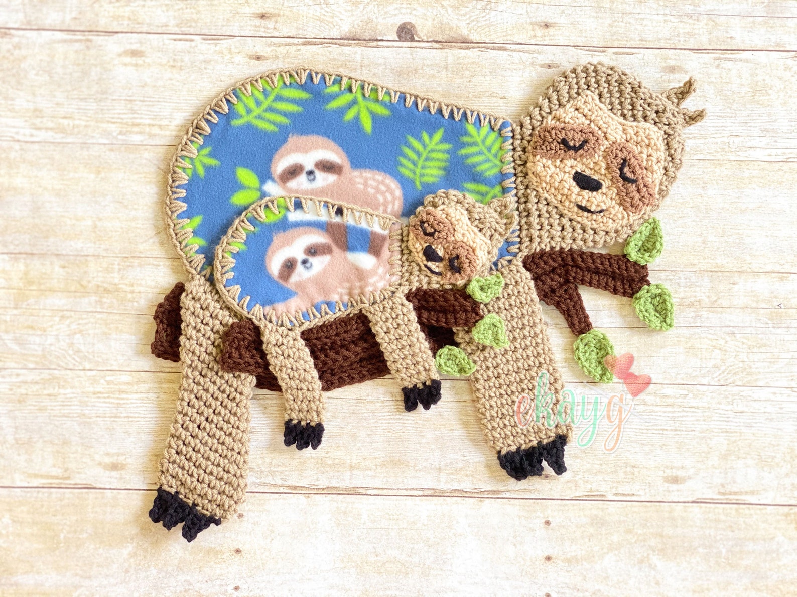 Crochet Patterns Sloth Toy Pattern Pack Sloth Loveys and | Etsy