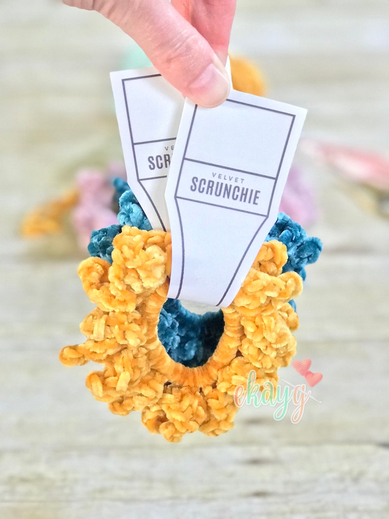 Crochet Pattern Velvet Sunflower Scrunchies - Etsy