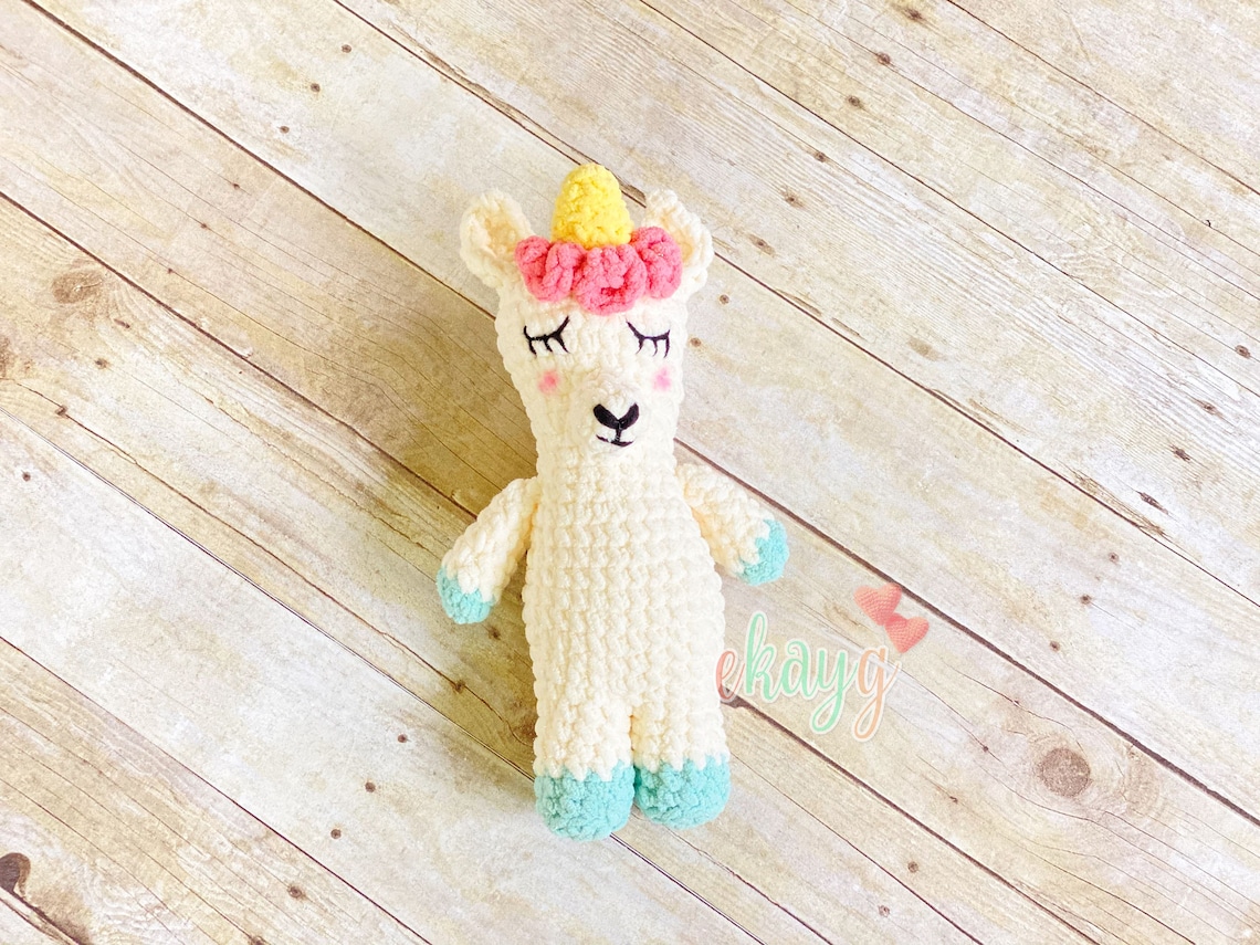 Crochet Pattern Sparkle Llamacorn Plush Large Llama Stuffy - Etsy