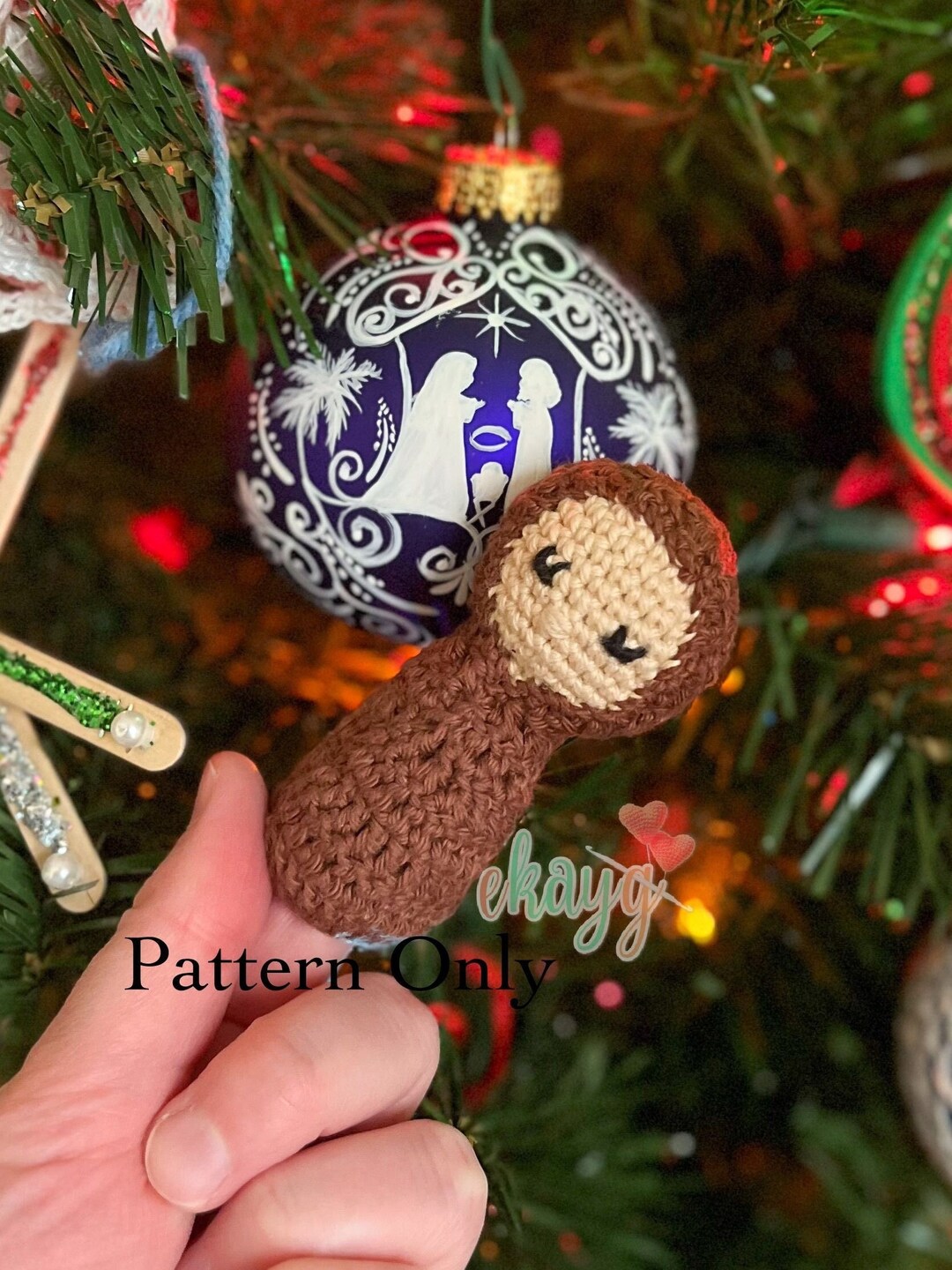 Crochet Pattern Baby Jesus Finger Puppet the Nativity Story - Etsy