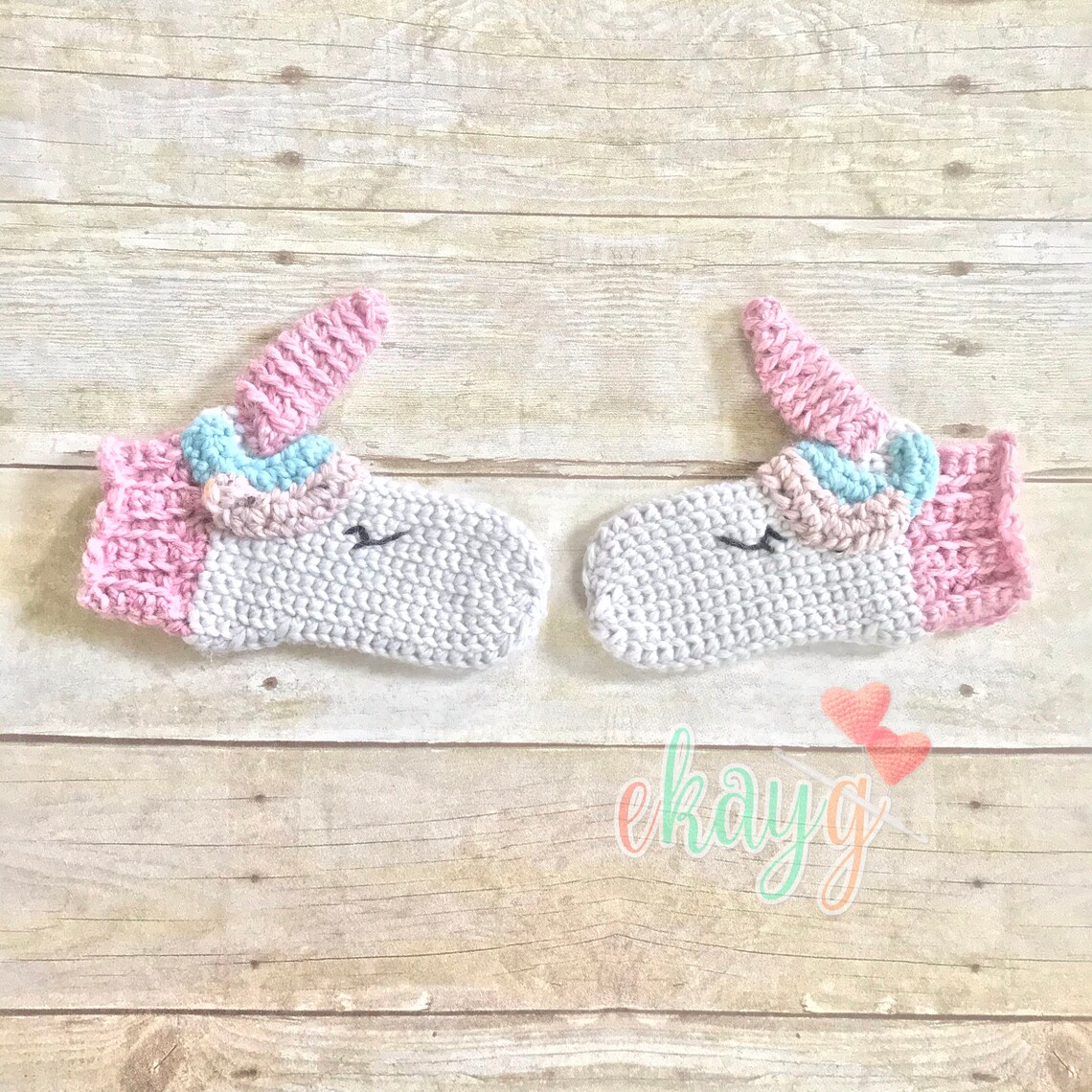 Crochet Pattern, Unicorn Mittens, Todder Through Teen Sizes - Etsy