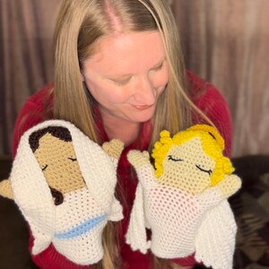 Crochet Pattern, Angel Hand Puppet, Angel Gabriel, the Nativity Story ...