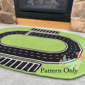 Crochet Racetrack Rug Pattern: Nursery Play Mat (PDF Pattern) - Etsy