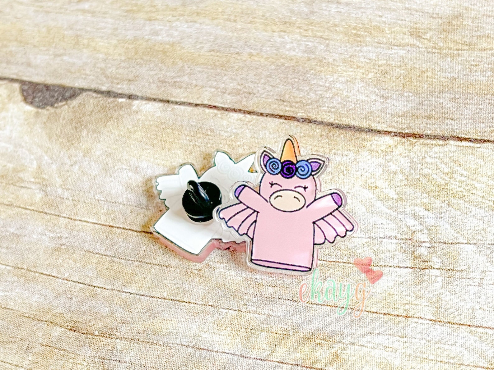 Unicorn Puppet Acrylic Pin Alicorn Puppet Pin Acrylic Pin - Etsy