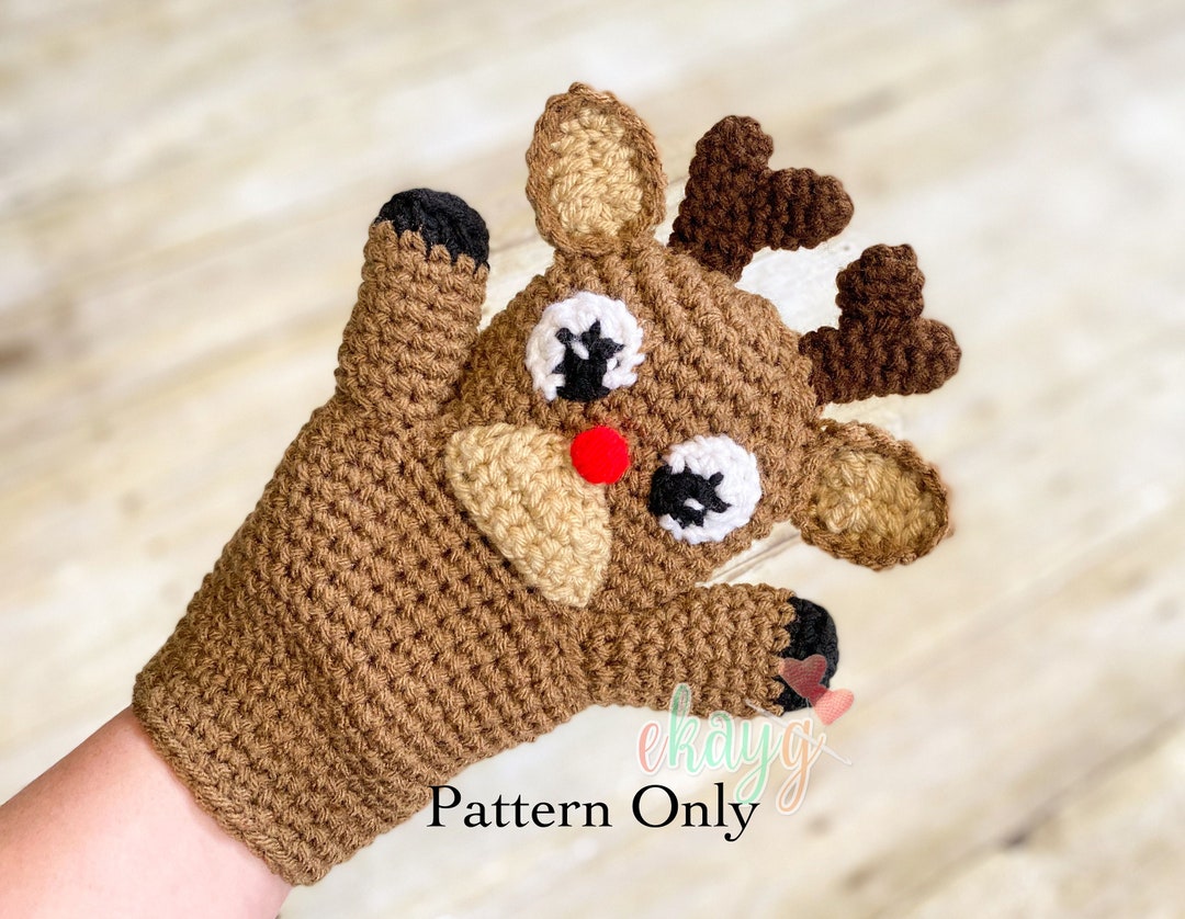Crochet Pattern, Rudolph Hand Puppet - Etsy