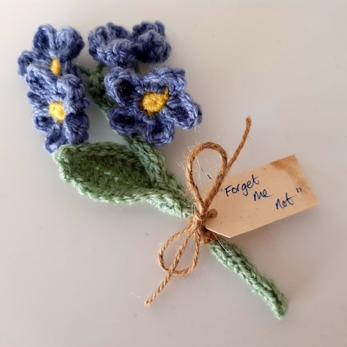 Crochet Flower Pattern. Crochet Forget Me Not. Crochet Flower - Etsy