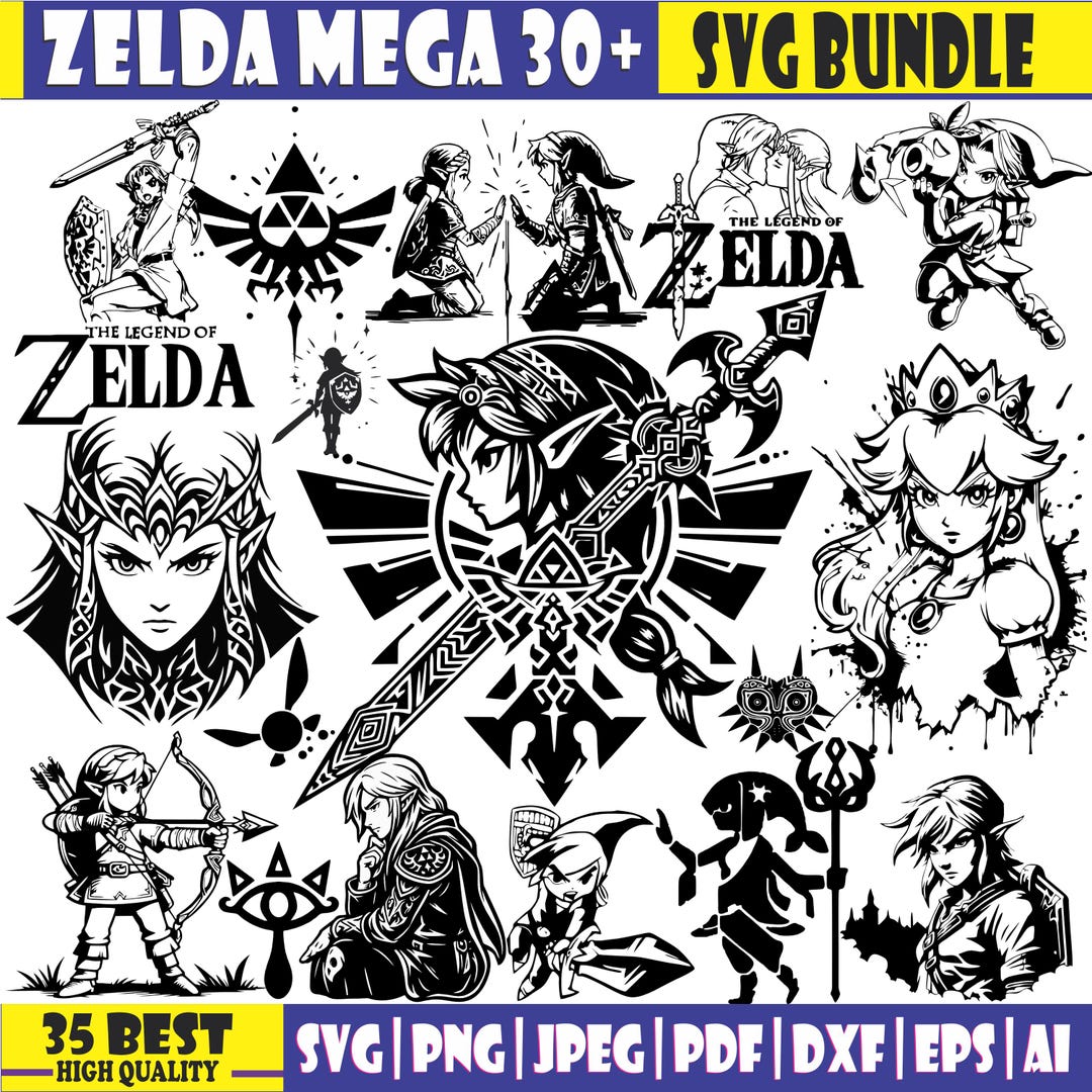 Zelda SVG Bundle: Legend of Zelda Cut Files for Cricut (digital ...