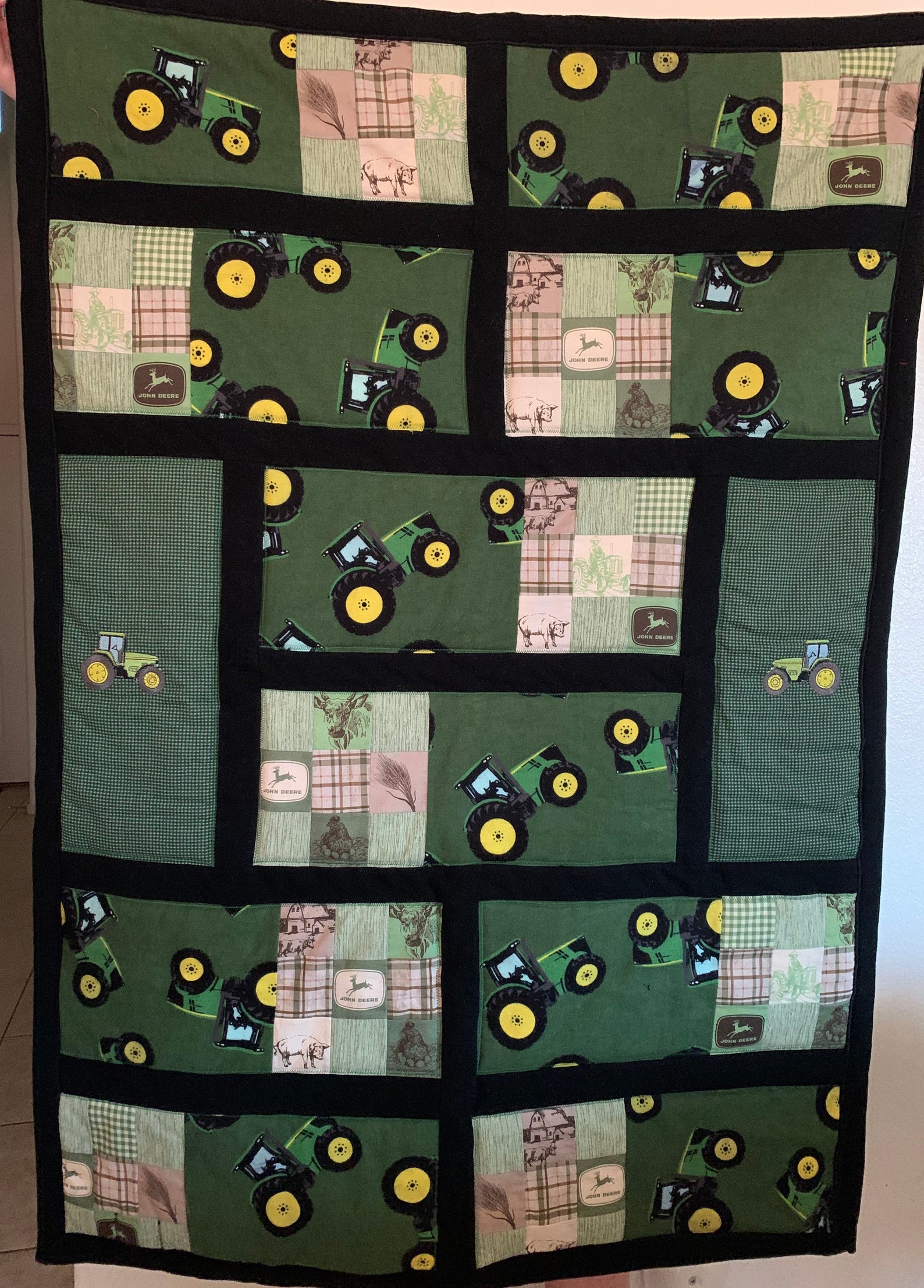 John Deere Baby Patch Quilt Tractor Crib - Etsy