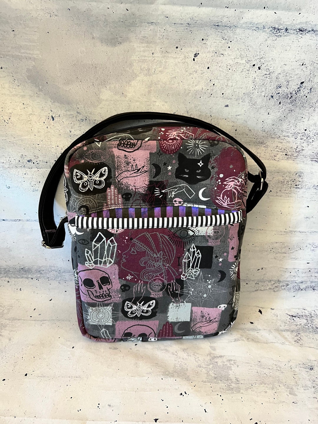 Spellbound Purse Shoulder Bag Mystical Crystal Tarot Moth Skull Gypsy ...