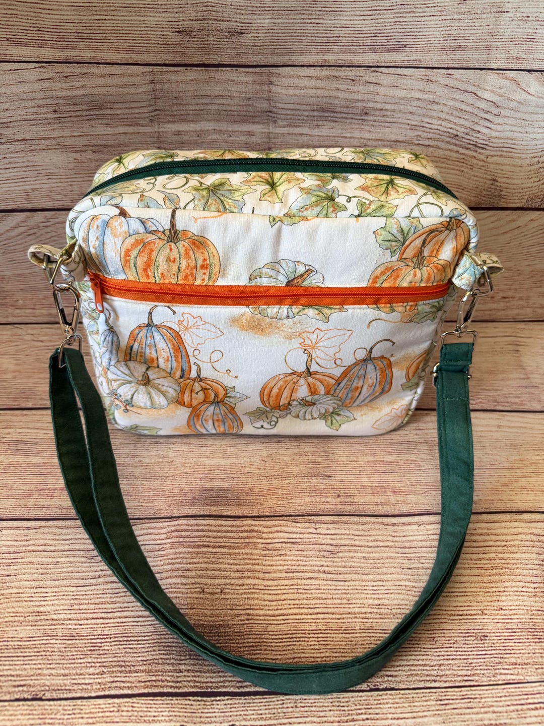 Fall Leaves and Pumpkin Crossbody Bag Convertible Fanny Pack Shoulder ...