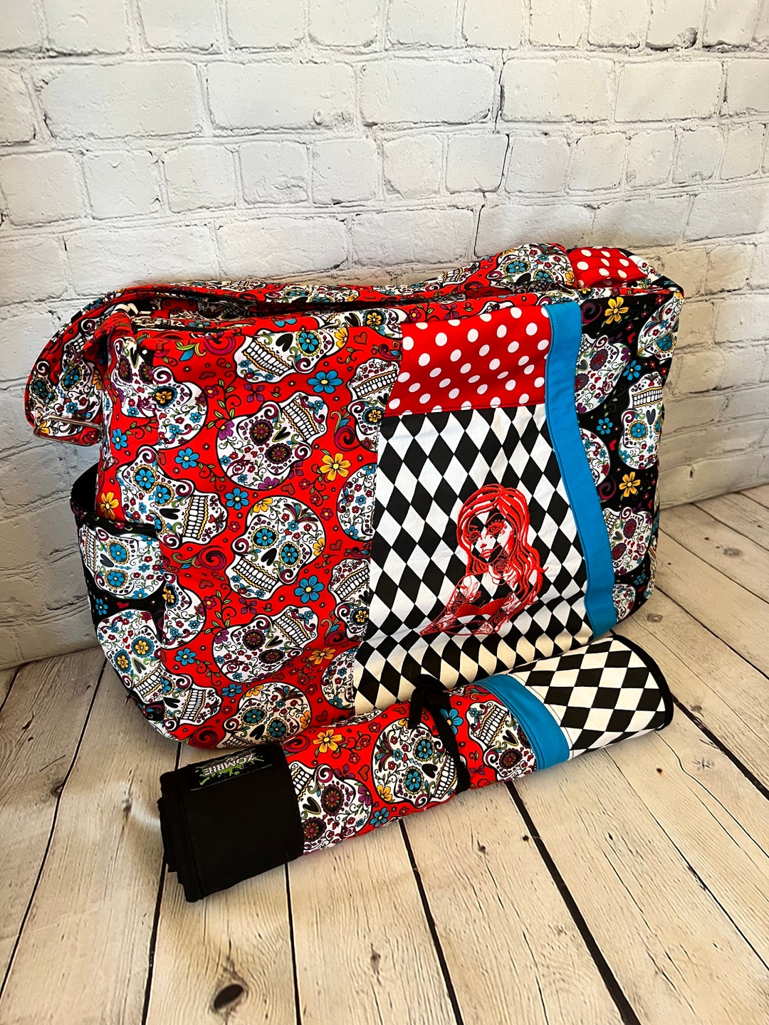 Sugar Skulls Baby Diaper Bag Day of the Dead Diaper Changing Pad - Etsy