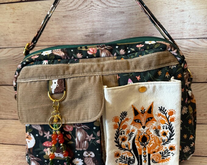 Fox Convertible Backpack Purse Shoulder Carry Crossbody Woodland Bunny ...