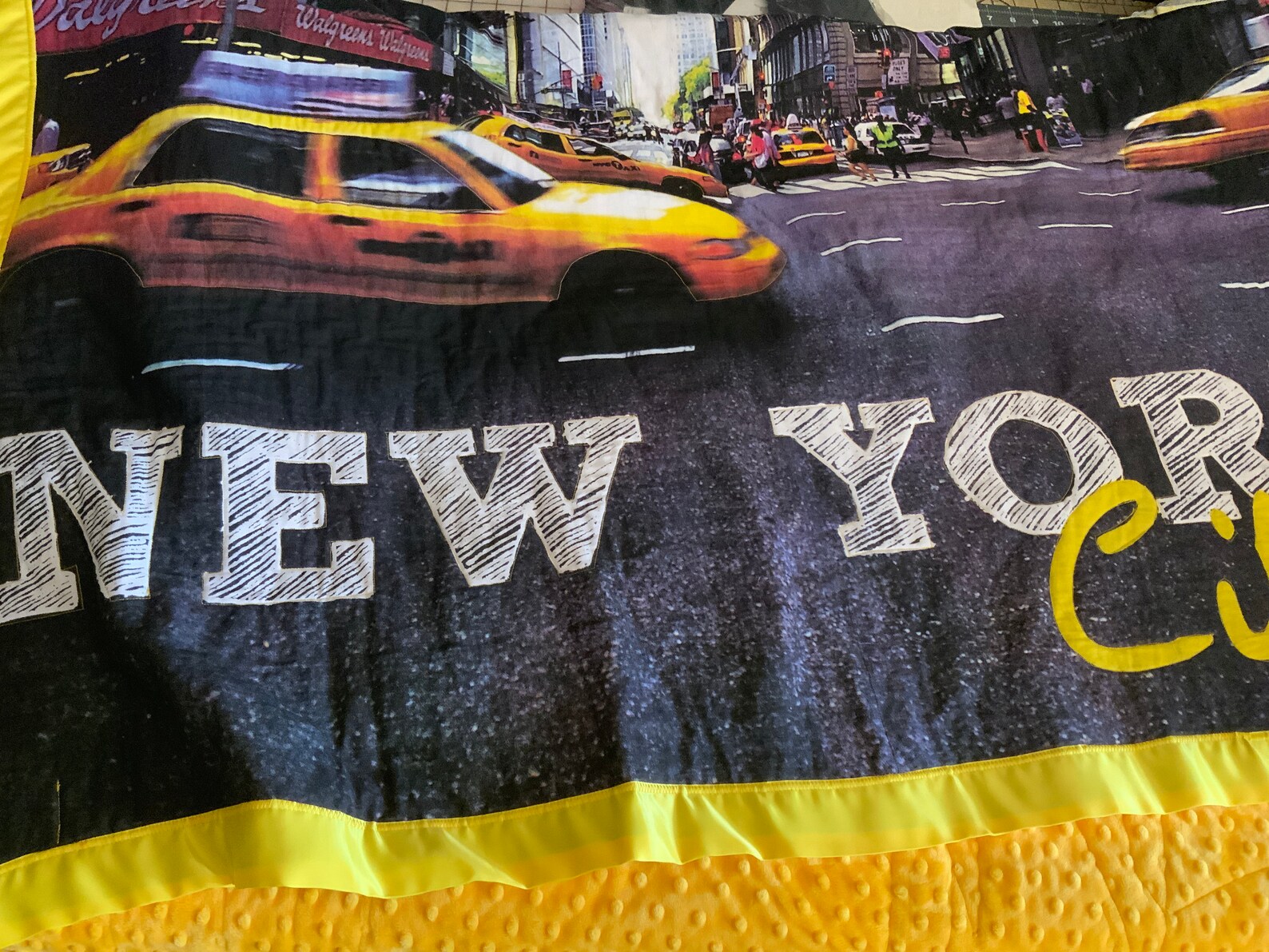 New York City Throw Blanket Minky Satin Trim Large Etsy Italia