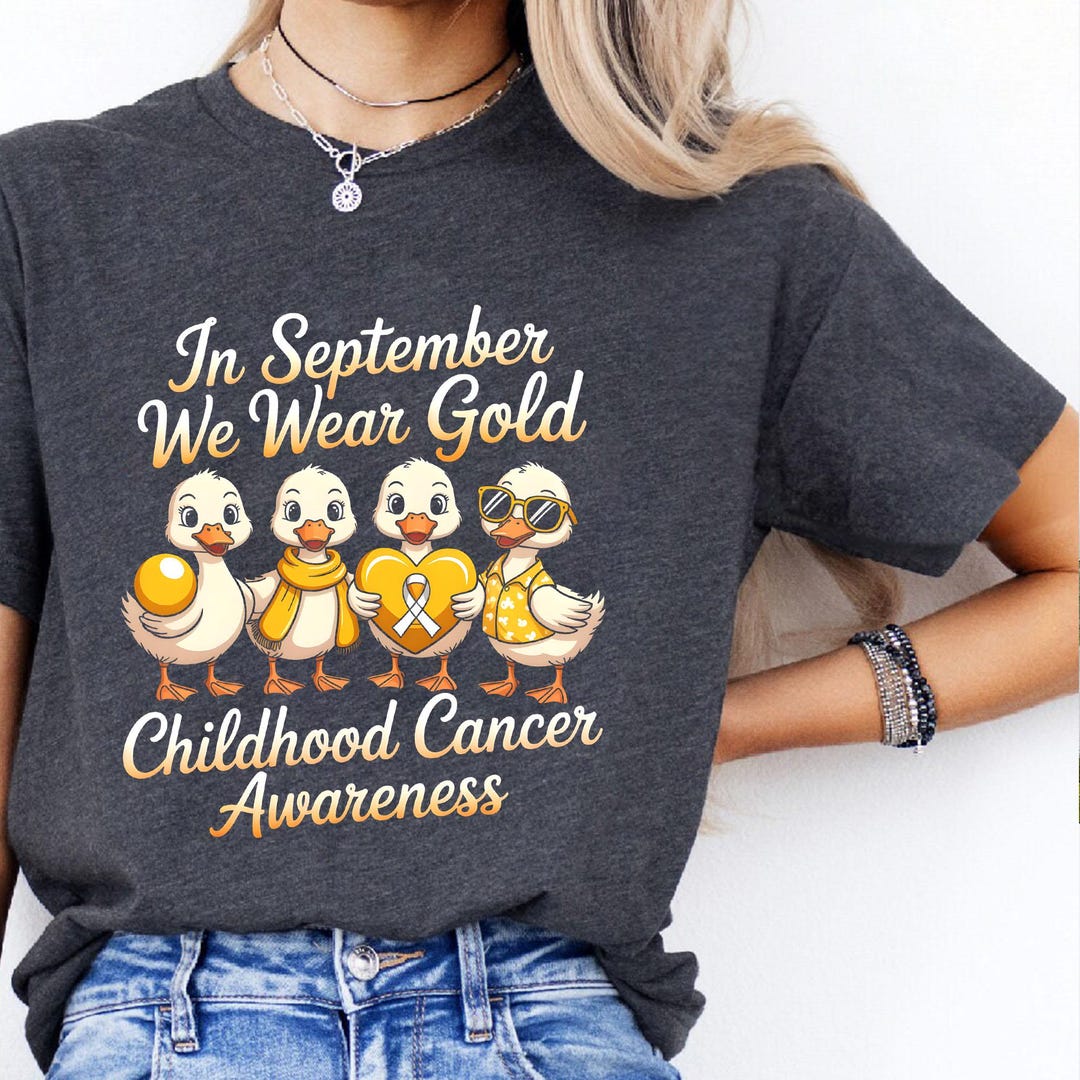 Gold Ribbon Duck PNG | Childhood Cancer Awareness Digital File ...