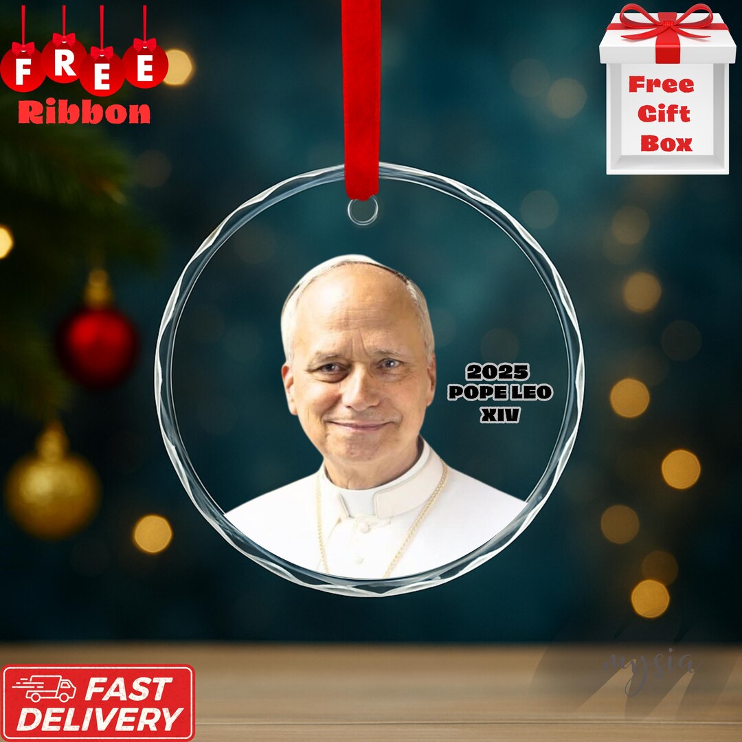 Pope Leo XIV Christmas Ornament 2025: Catholic Tree Decoration Keepsake ...