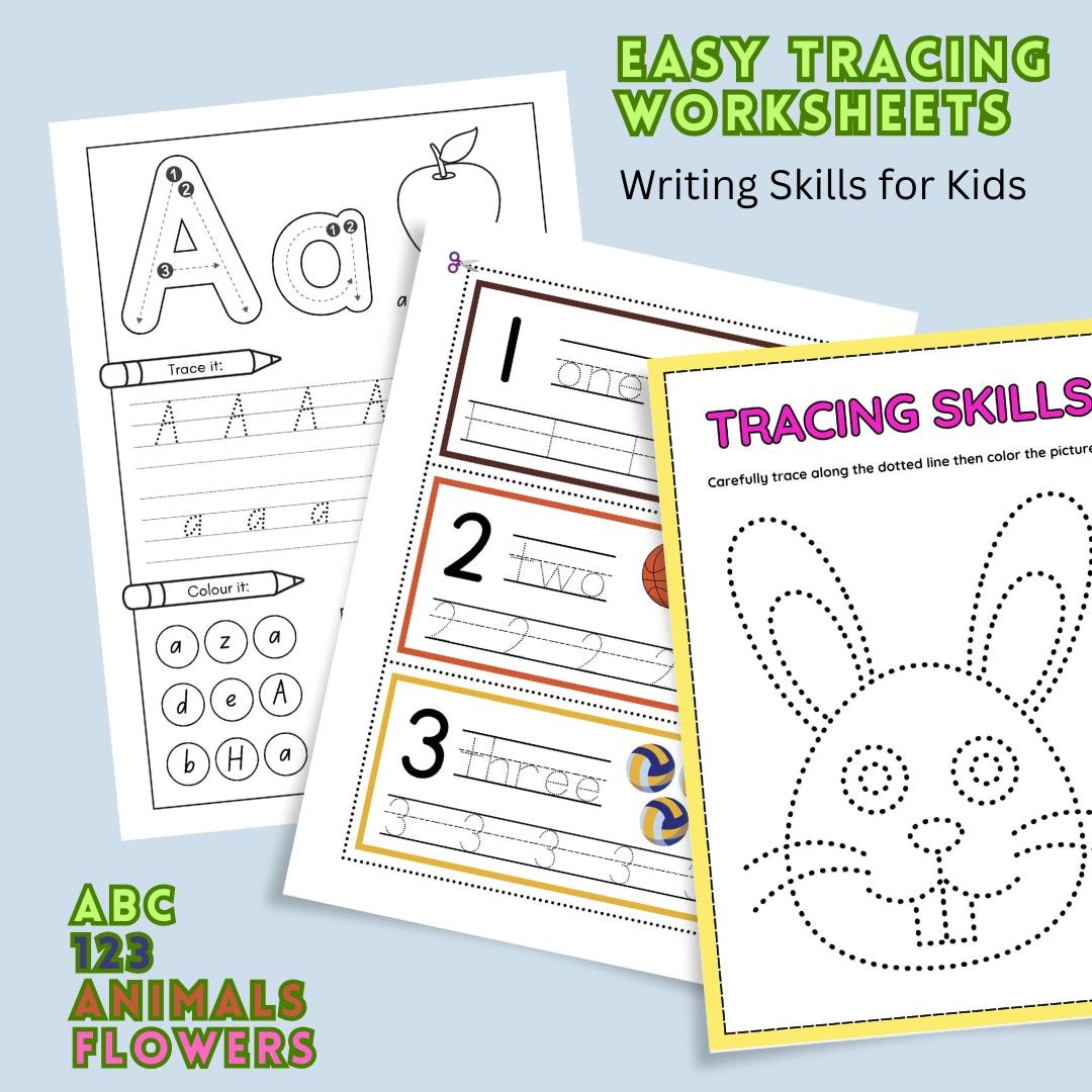 Smart Start Tracing Worksheets for Kids | 100+ Pages | Letters, Numbers ...