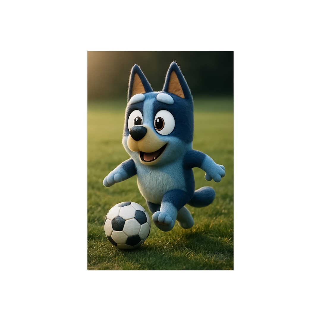 Bluey Plays Soccer - Etsy