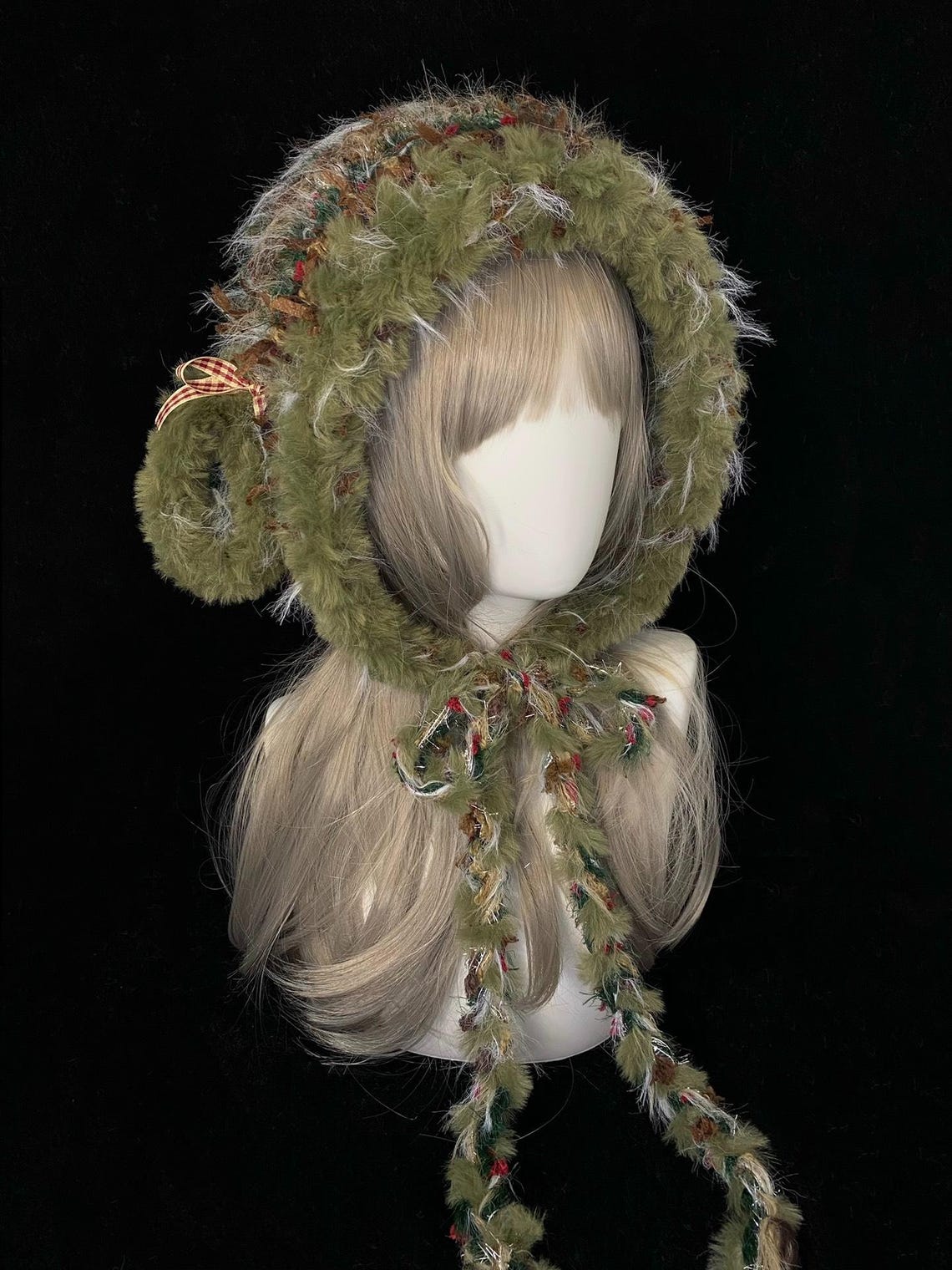Handmade Crochet Lamb Ear Hood | Forestcore Cottagecore Bonnet - Etsy