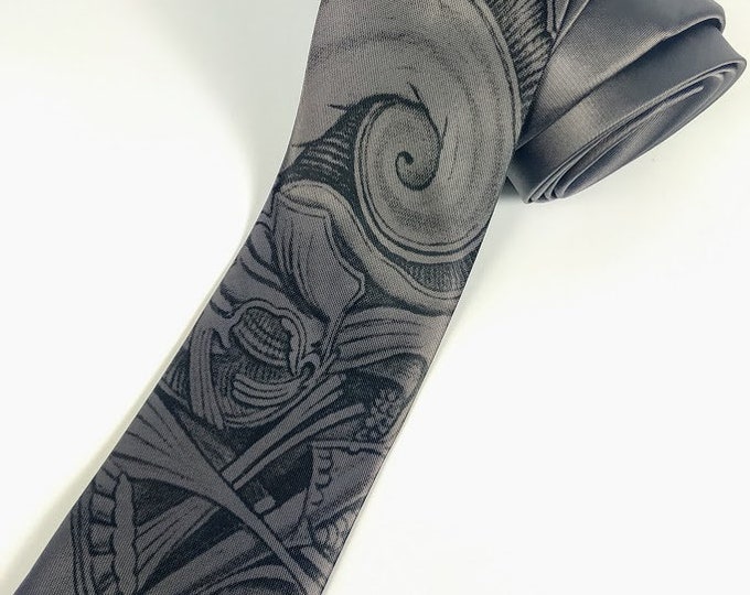 Science Fiction Men's Tie "alien From the Abyss" for Your Friend. H. R ...