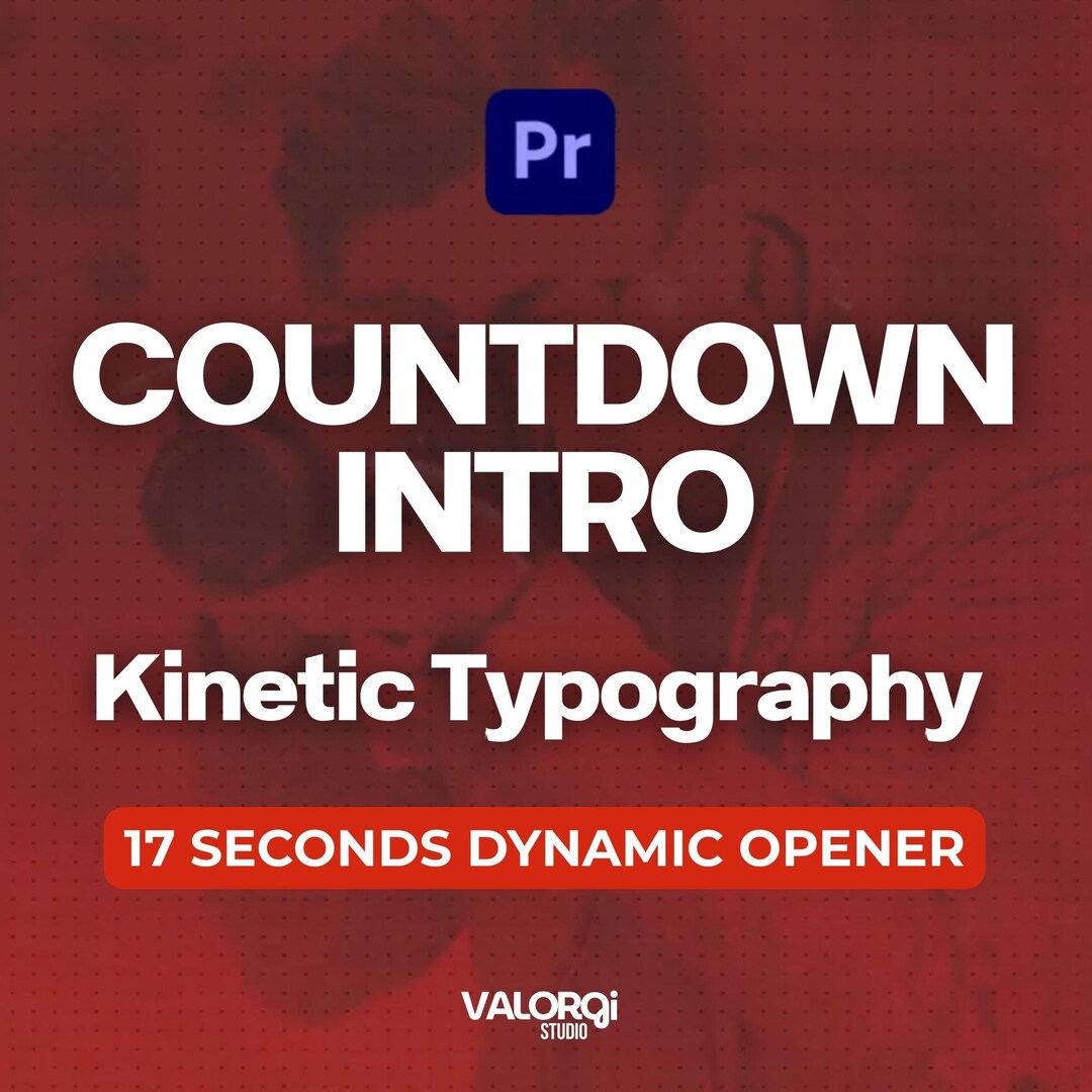 Upbeat Kinetic Typography Countdown Intro | Animated 17s Opener for ...