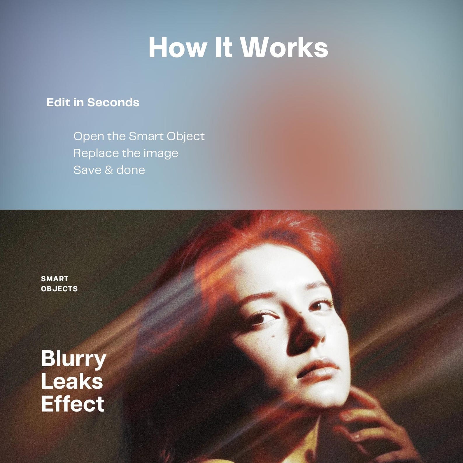Blurry Leaks Photo Effect | Cinematic Photoshop Template (PSD) - Etsy