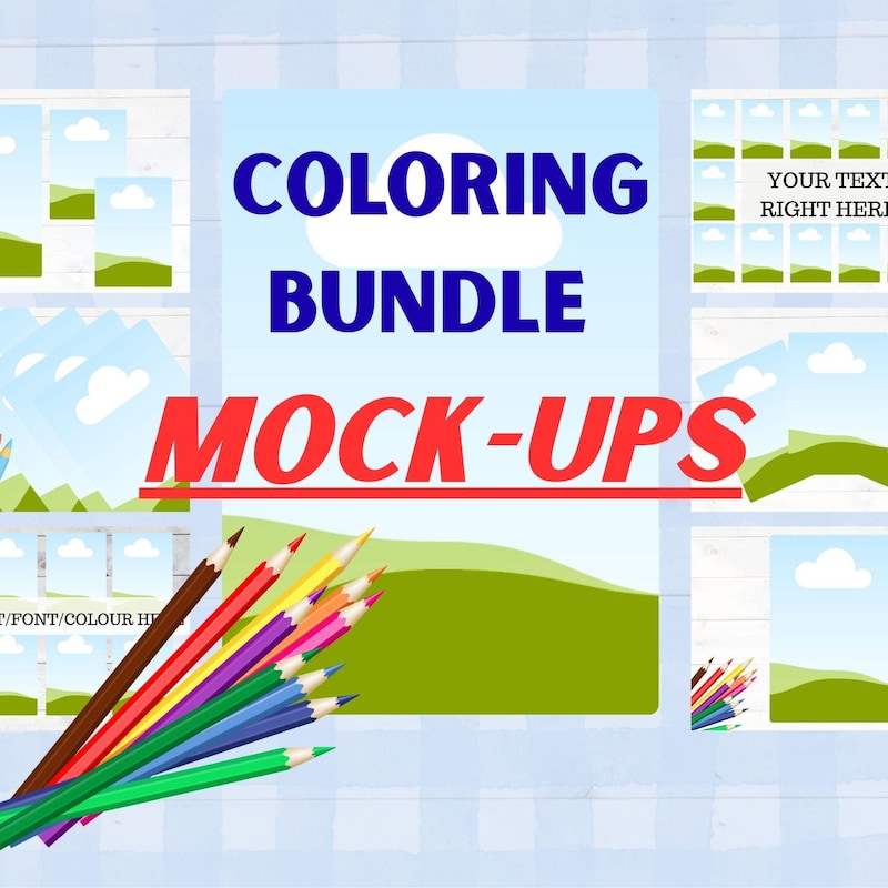 Coloring Page Adult Mockup - Etsy