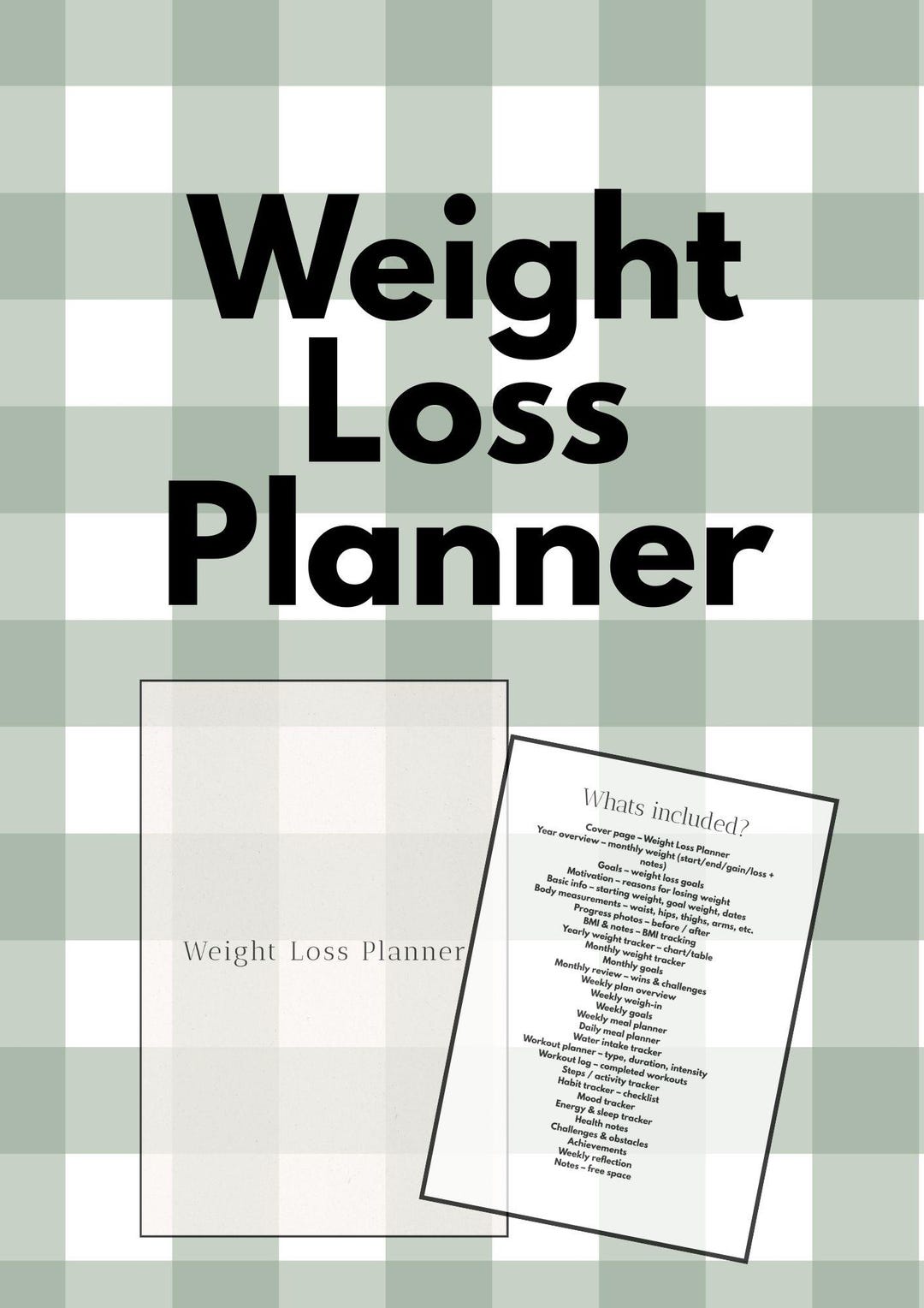 Weight Loss Planner | Fitness, Meal & Habit Tracker (printable PDF A4 ...