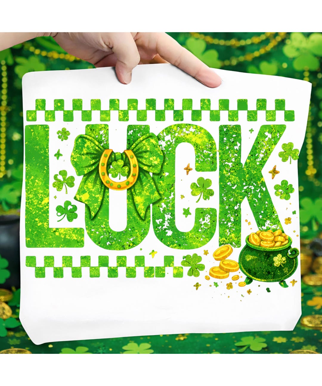 Retro Shamrock PNG, Lucky Irish Clover Design (digital Download) - Etsy