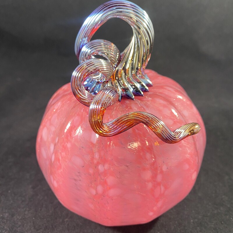 Pink Glass Pumpkin - Etsy