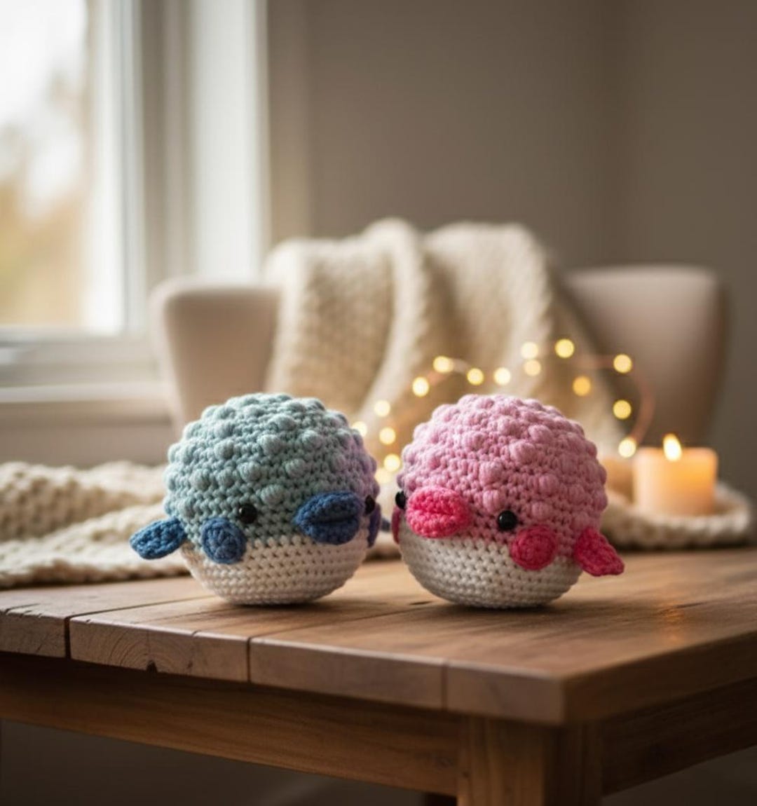 Pufferfish Crochet Pattern PDF, Amigurumi Fish Toy Tutorial, Sea Animal ...