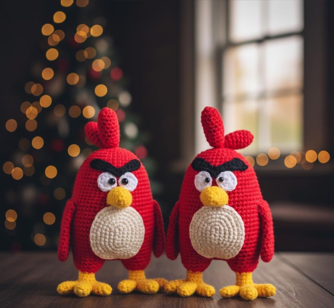 Angry Birds Crochet Pattern – Red Bird Amigurumi Toy – DIY Crochet ...