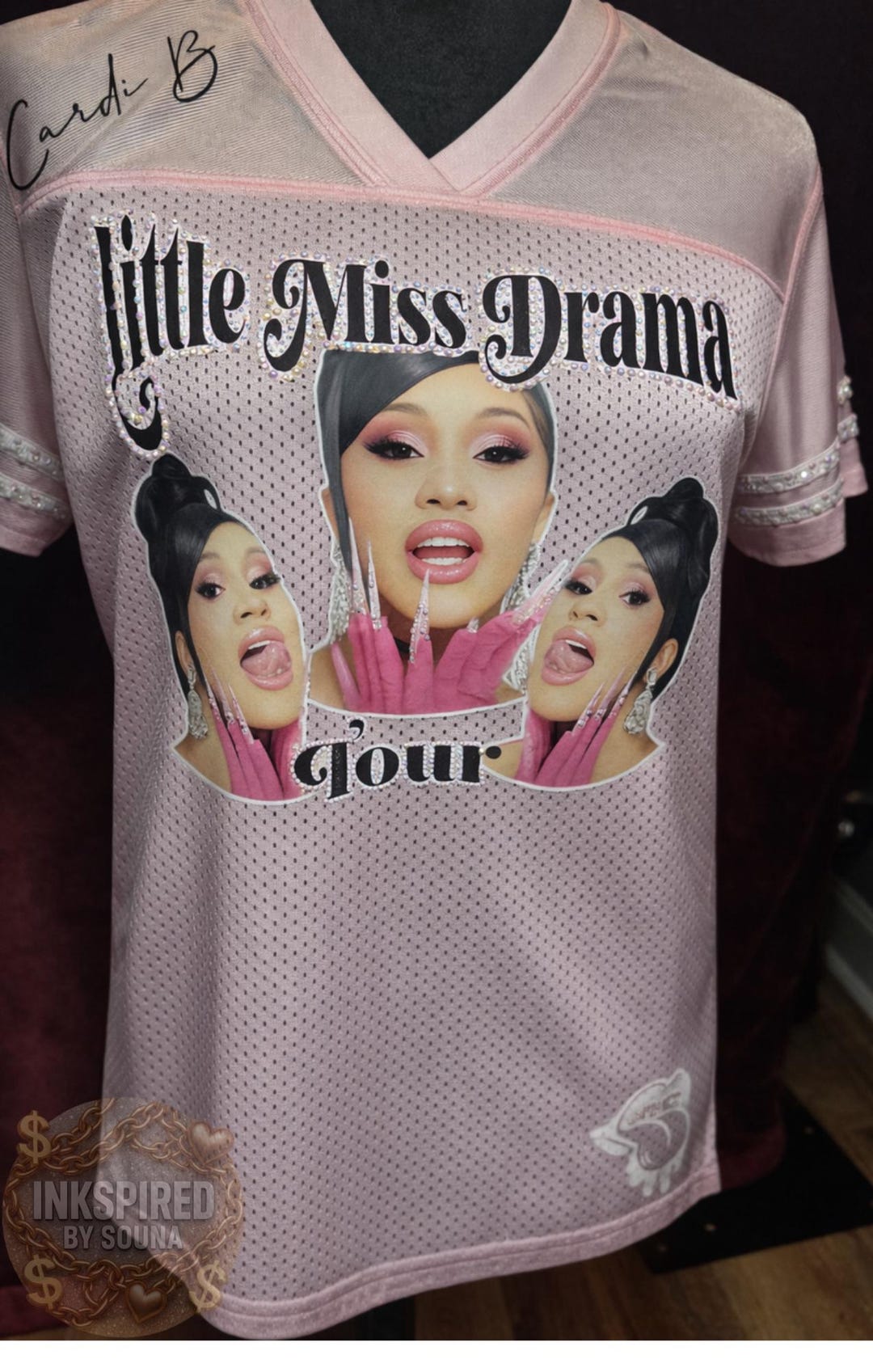 Custom Bling Tour Jersey – Pink Satin Mesh Edition - Etsy