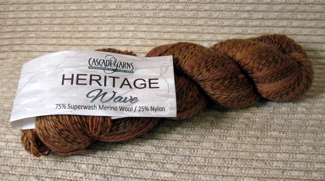 Cascade Heritage Wave Yarn Hank Sock Yarn Merino Superwash Wool Nylon ...