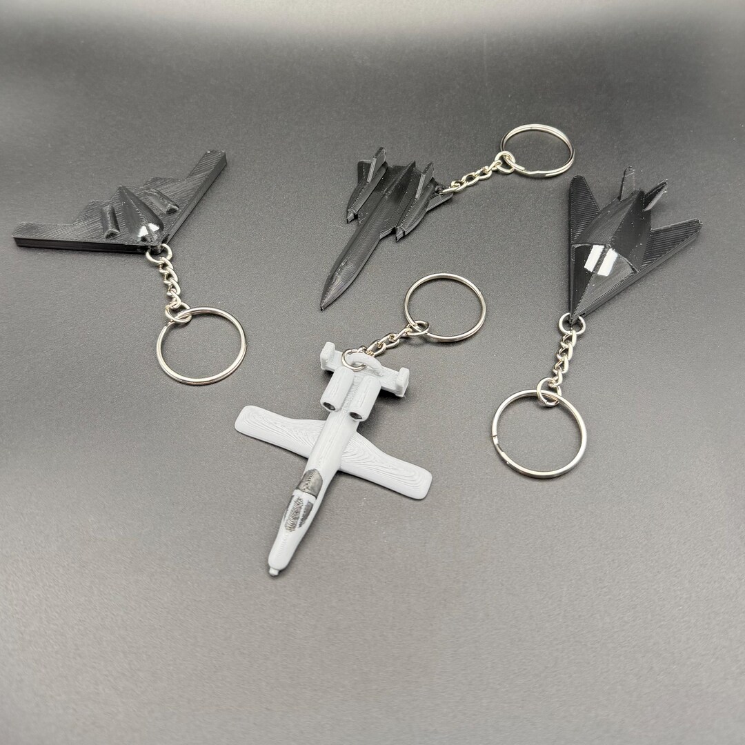 3D Printed Military Aircraft Keychain Set: SR-71, A-10, F-117, B-2 - Etsy