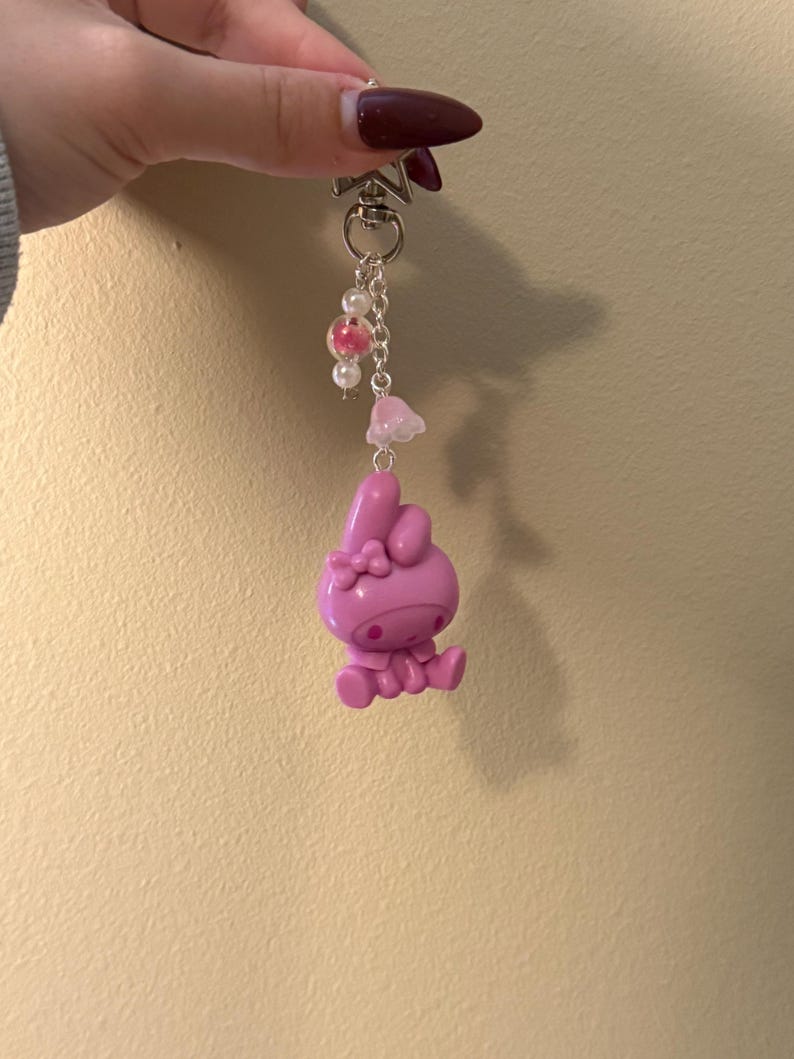 Hello Kitty & My Melody Pink Star Keychains | Kawaii Sanrio Charms ...